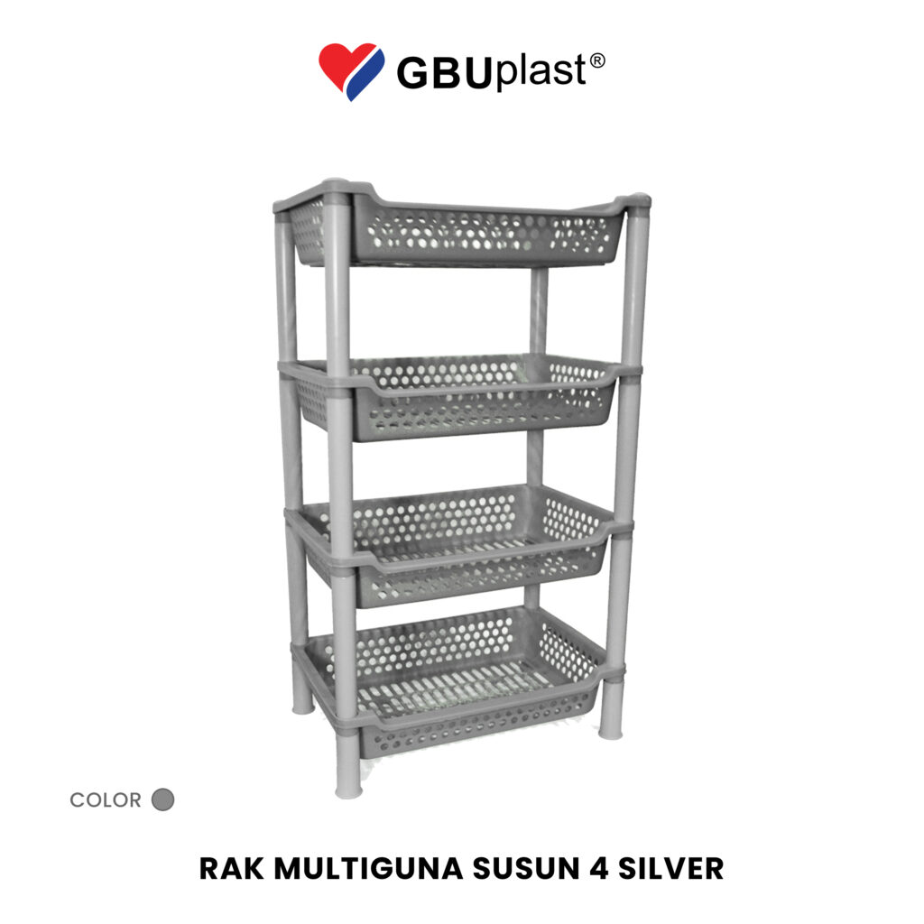 RAK MULTIGUNA SUSUN 4 SILVER - GBUplast